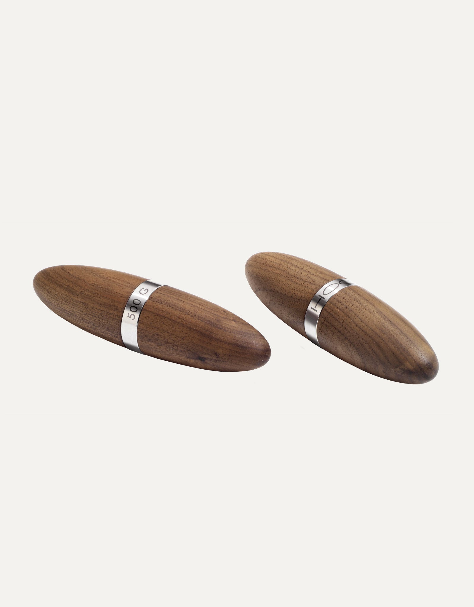 ROBUSTO stainless steel/walnut toning weights 500g – HOCK